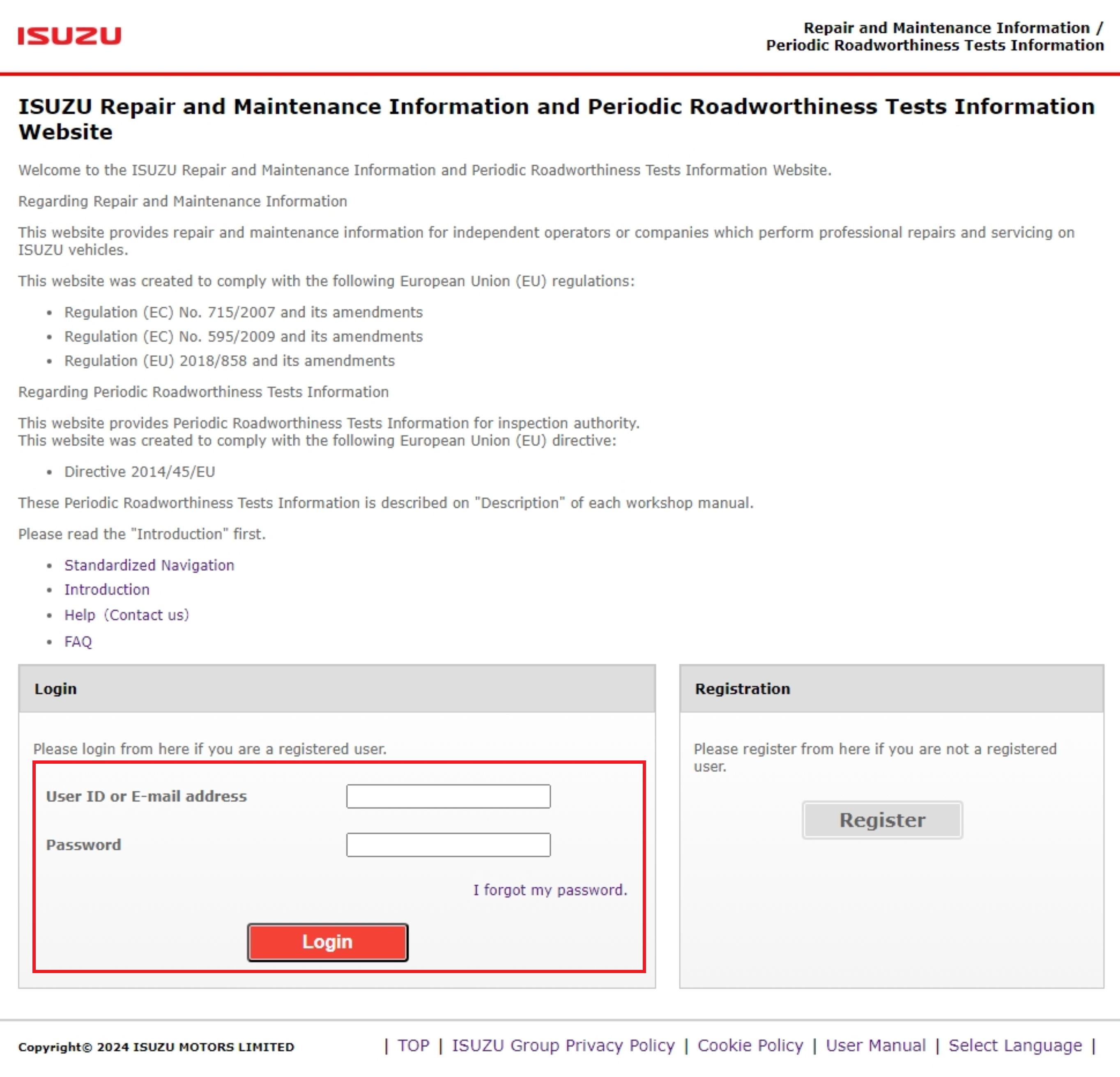 ISUZU Repair and Maintenance Information