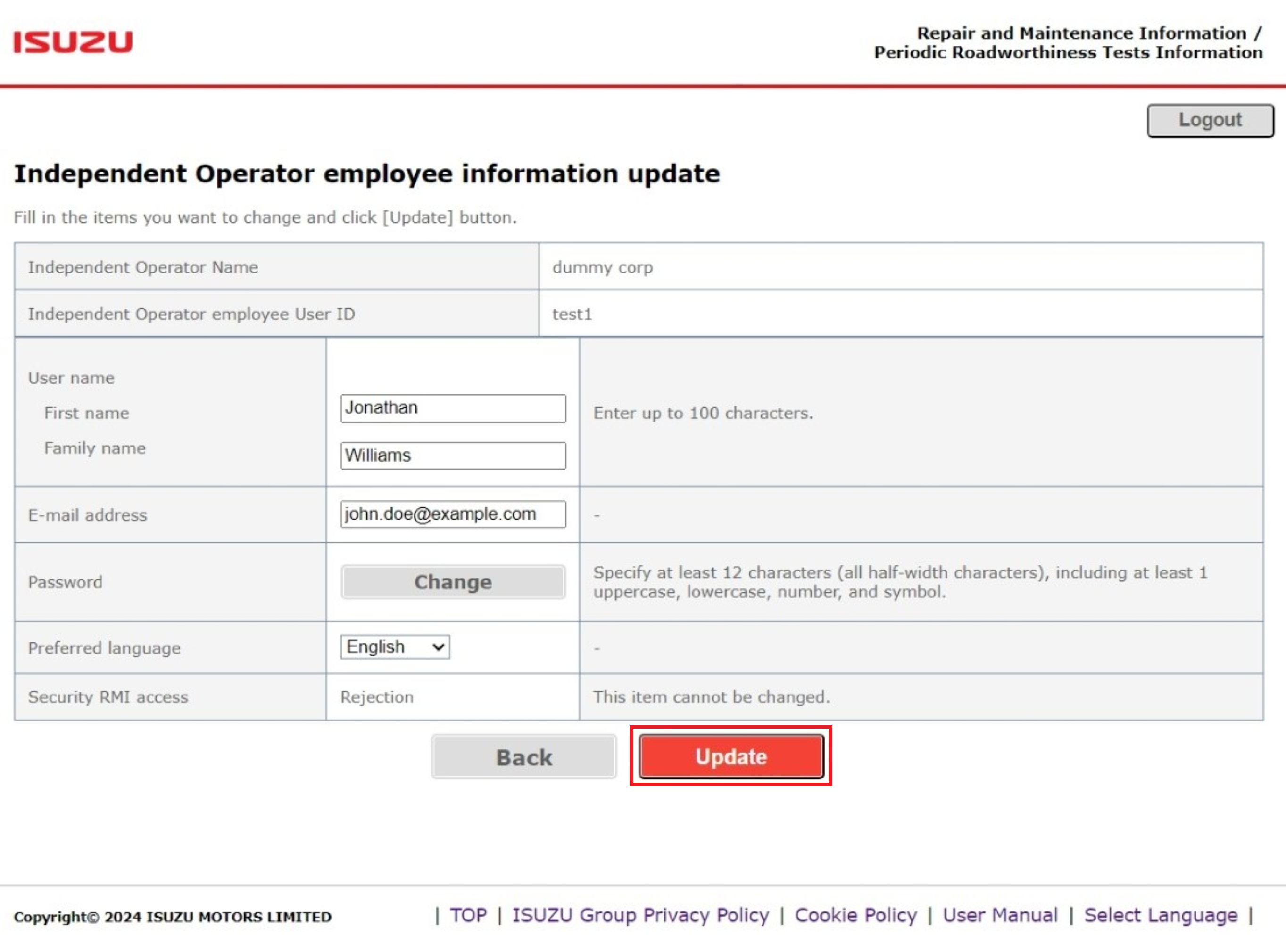 ISUZU Repair and Maintenance Information