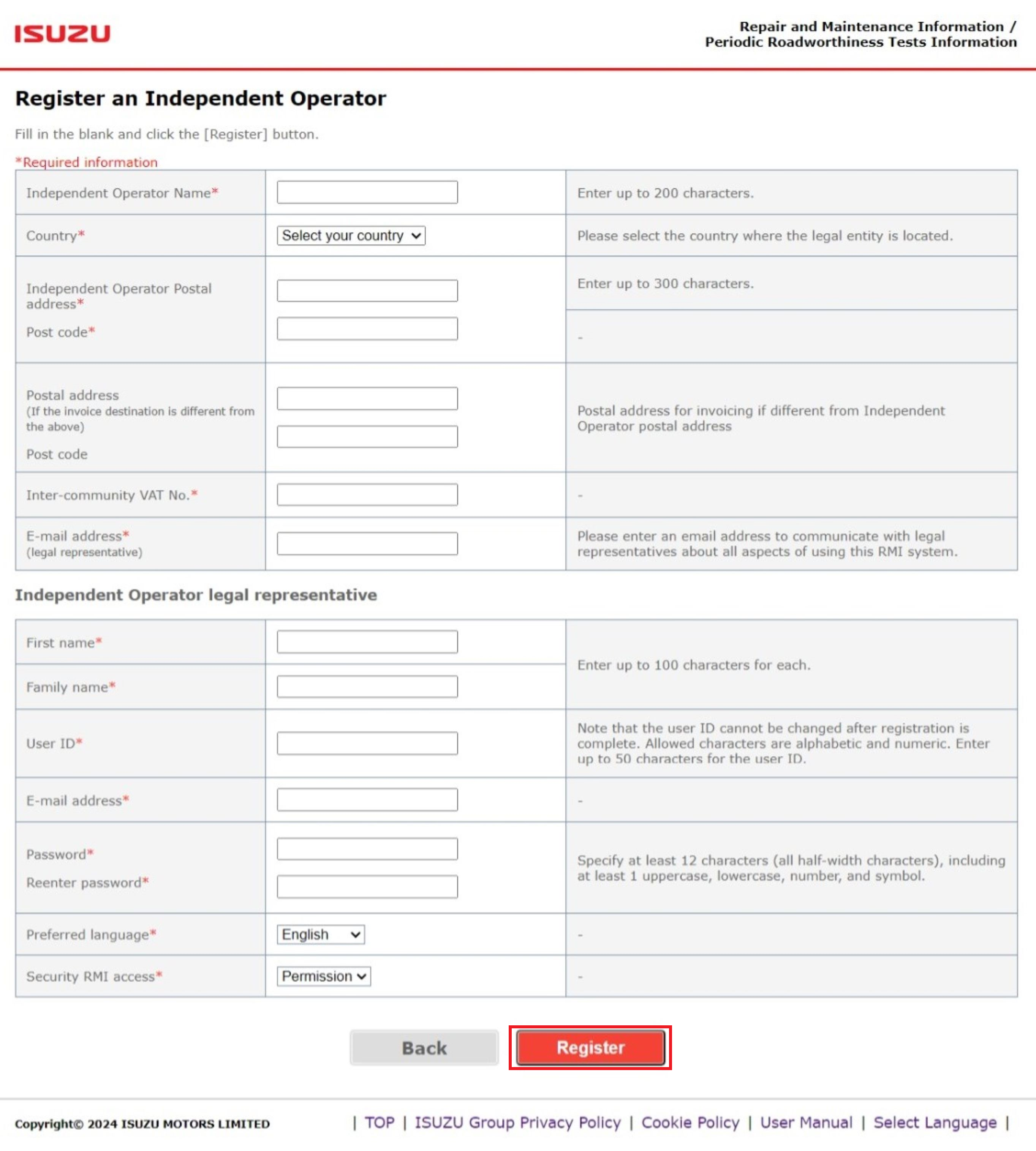 ISUZU Repair and Maintenance Information