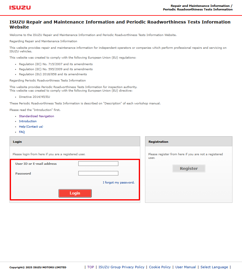 ISUZU Repair and Maintenance Information